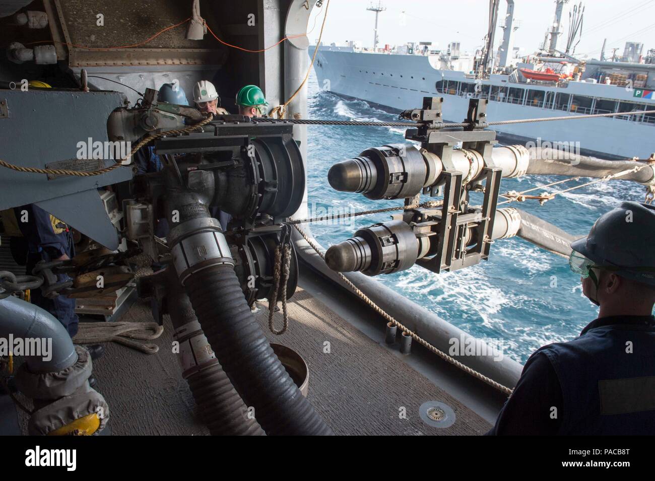 160311-N-AX638-038 ARABIAN GULF (March 11, 2016) A fuel probe ...