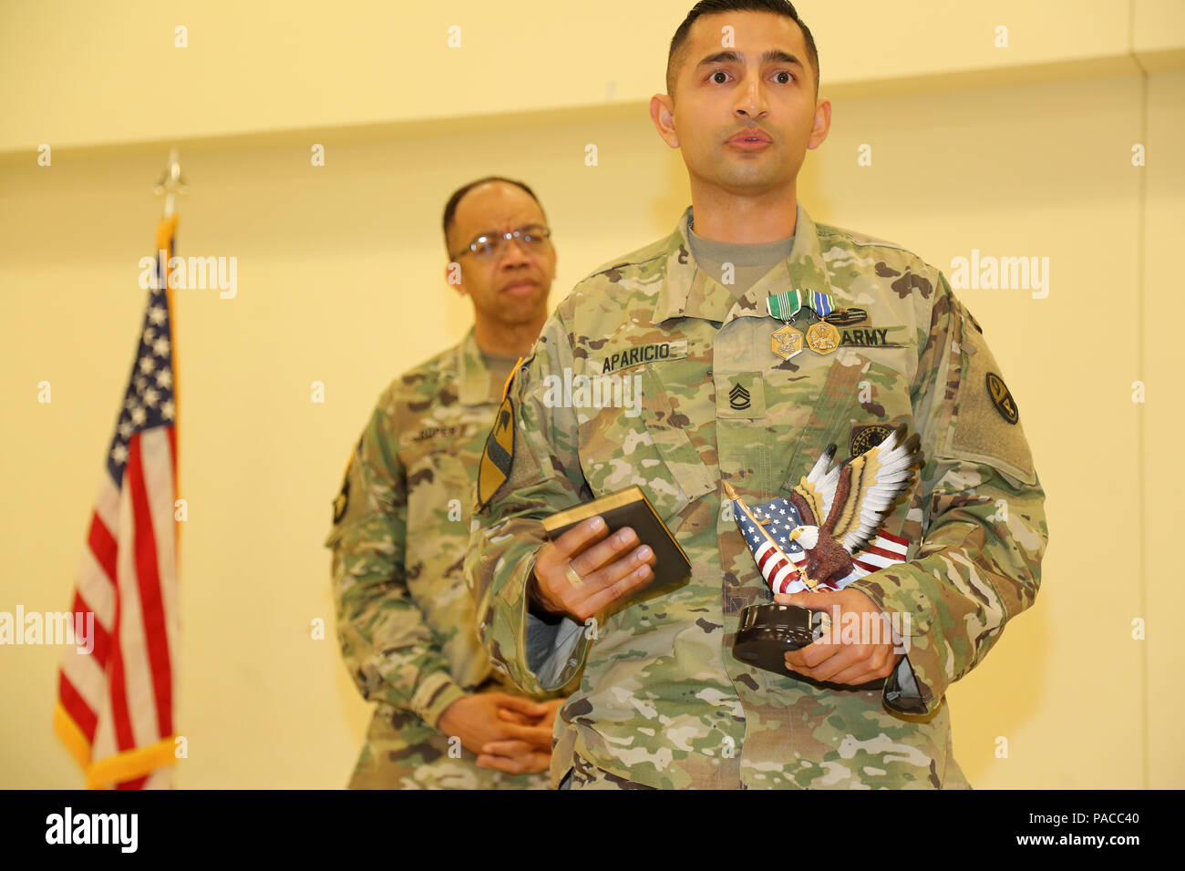 U.S. Army Sgt. 1st Class Daniel Aparicio, assigned to Regional Training ...