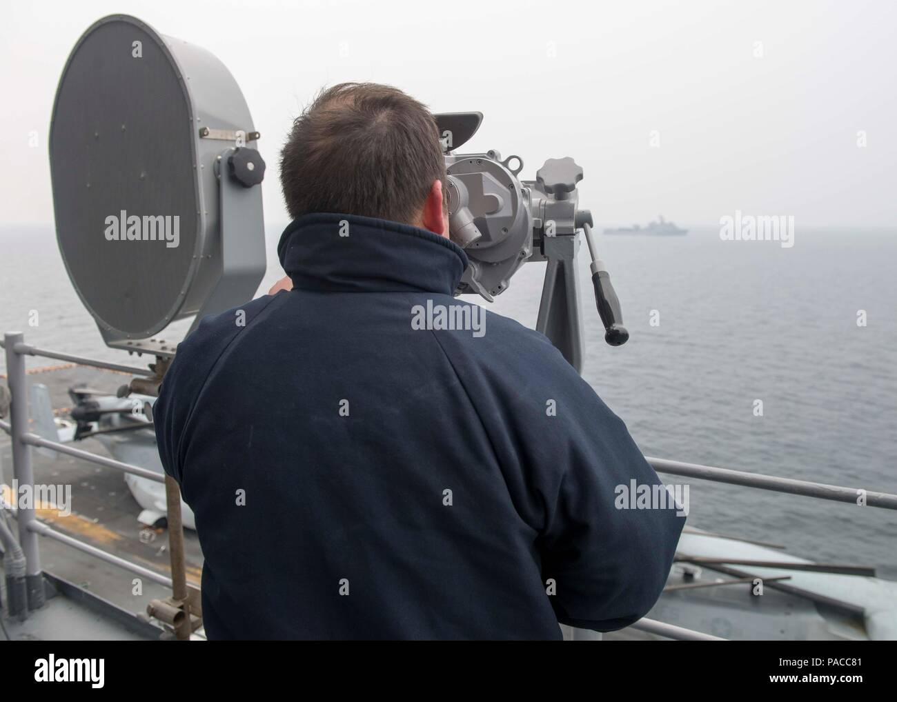 EAST SEA (March 13, 2016) Quartermaster 2nd Class James Manzano, from ...