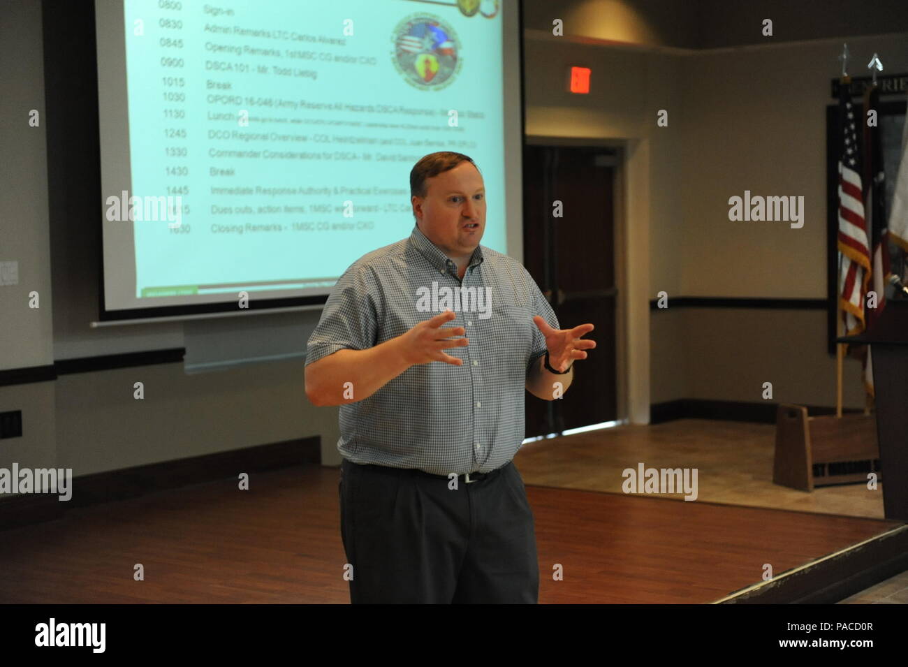 Robert Stabb, an emergency management specialist with USARC’s Homeland ...