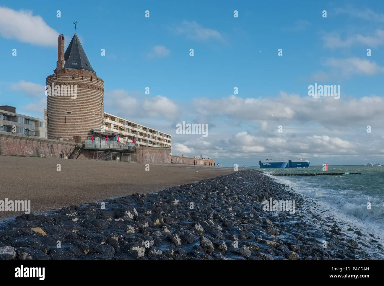 Promenade in the town of Flushing one of the oldest towns in Zeeland ...