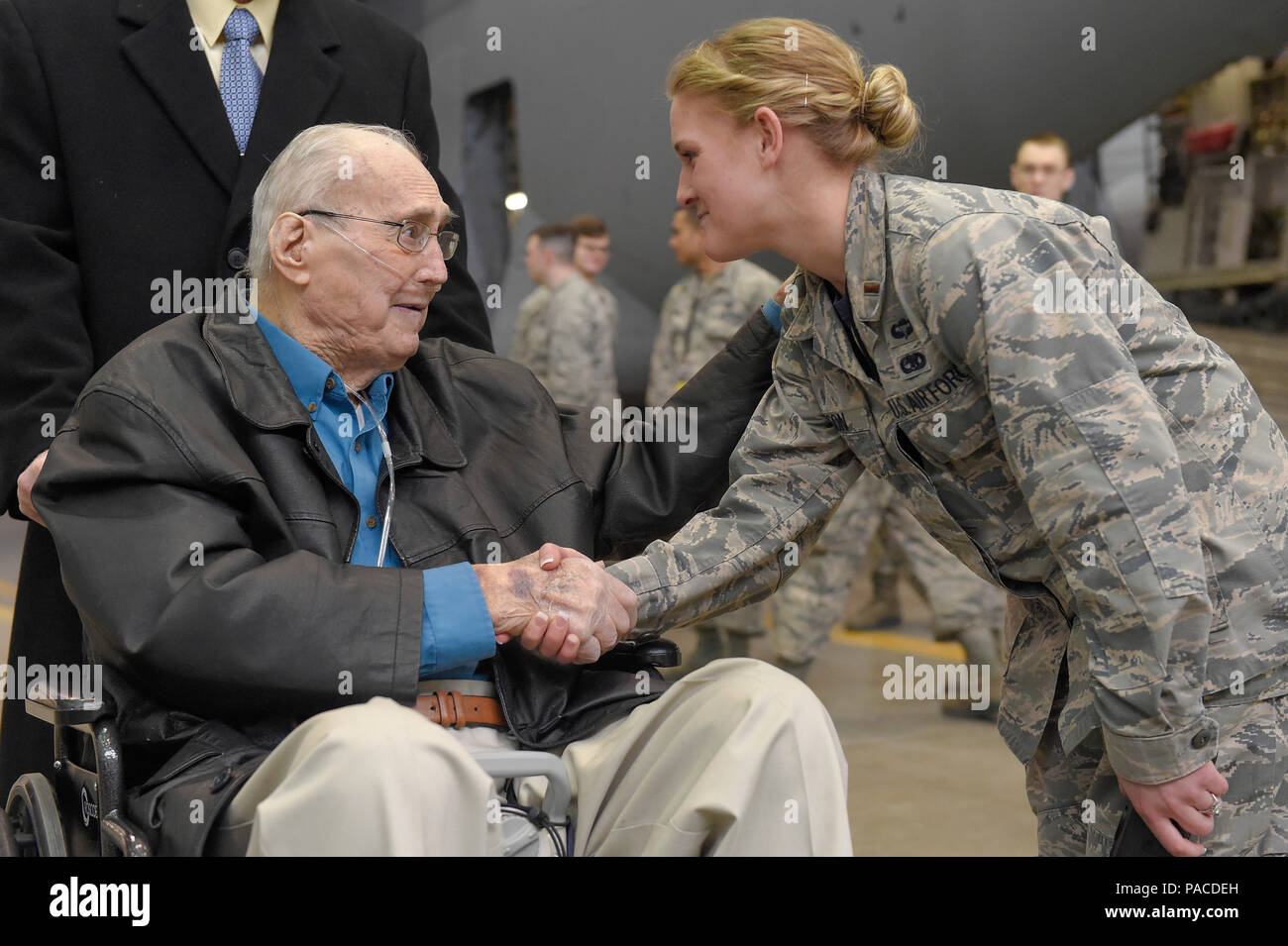 U.S. Air Force 2nd Lt. Jennifer Gibson, assigned to the 703rd Aircraft ...