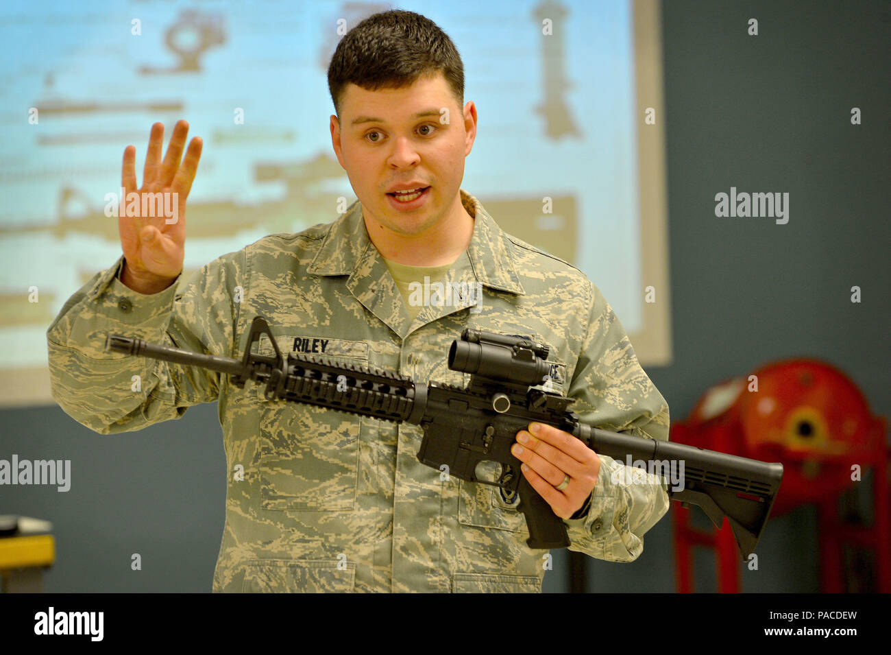 U.S. Air Force Senior Airman Robert Riley, 20th Security Forces ...