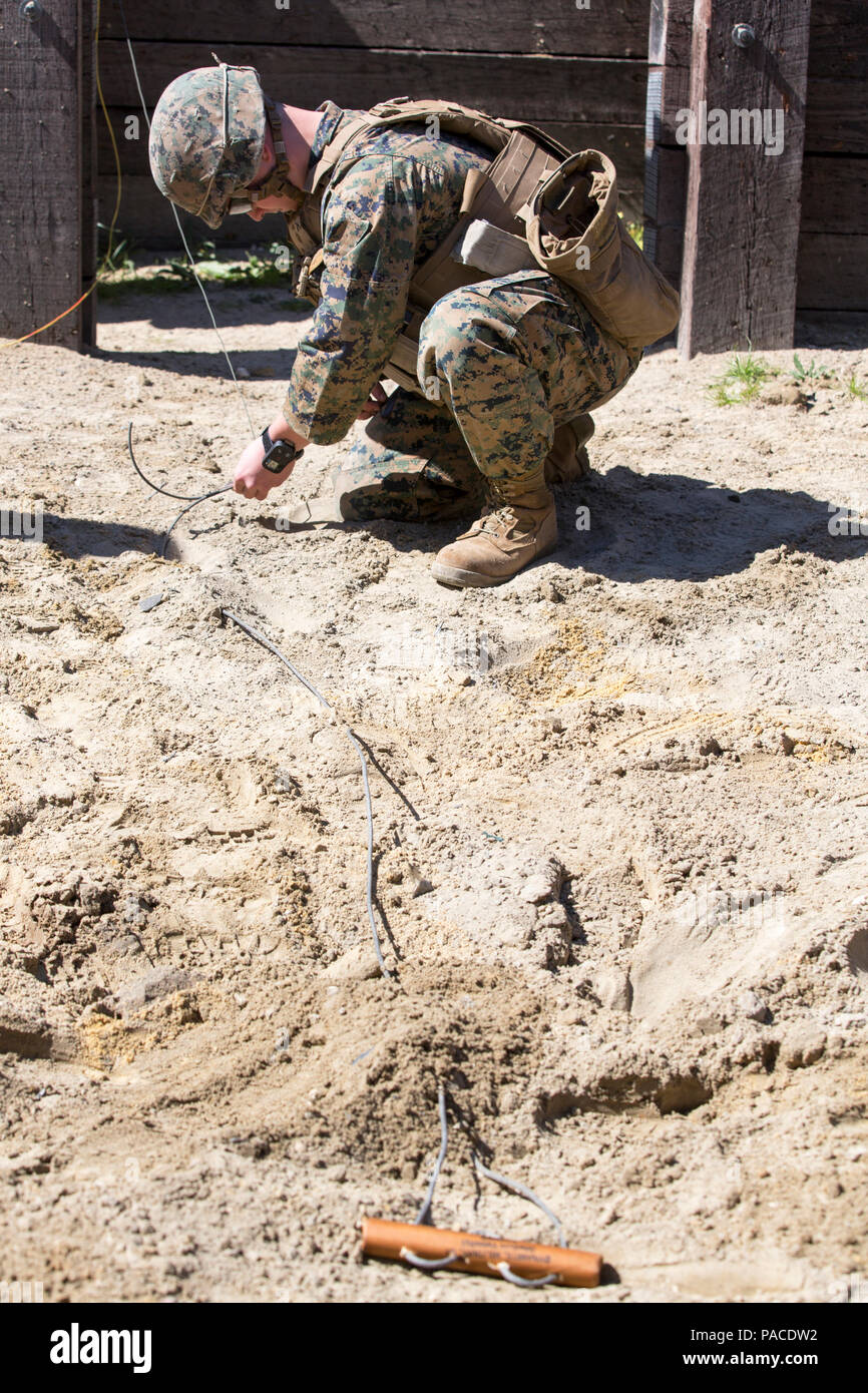 U.S. Marine Corps Lance Cpl. James C. Lindsey, combat engineer with ...
