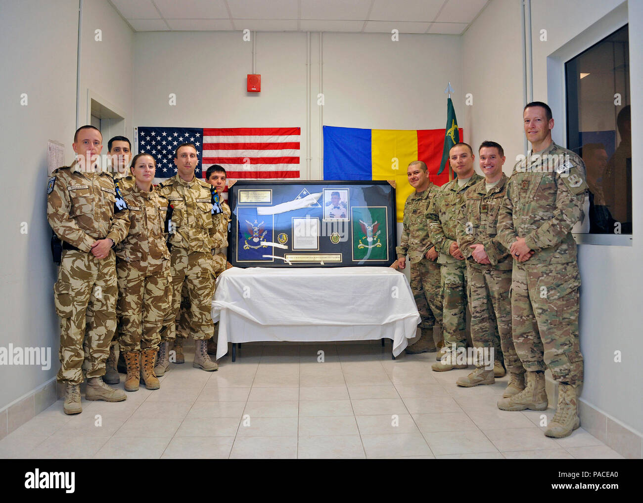Security personnel from the Romanian Military Police Detachment, the ...