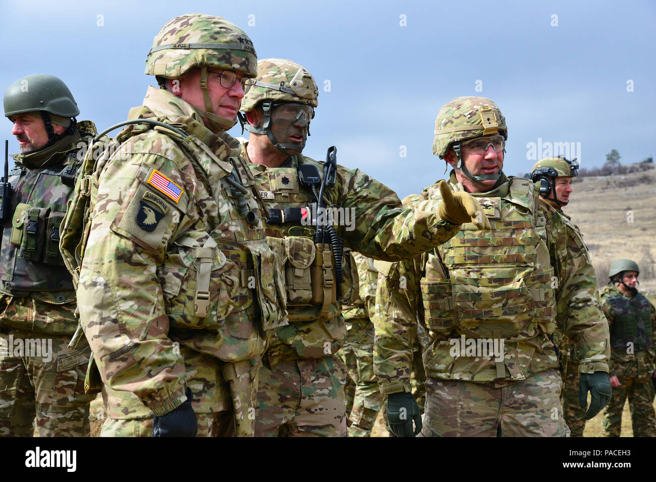 U.S. Army Lt. Col. Michael Kloepper (center), Commander of 2nd Battalion, 503rd Infantry ...