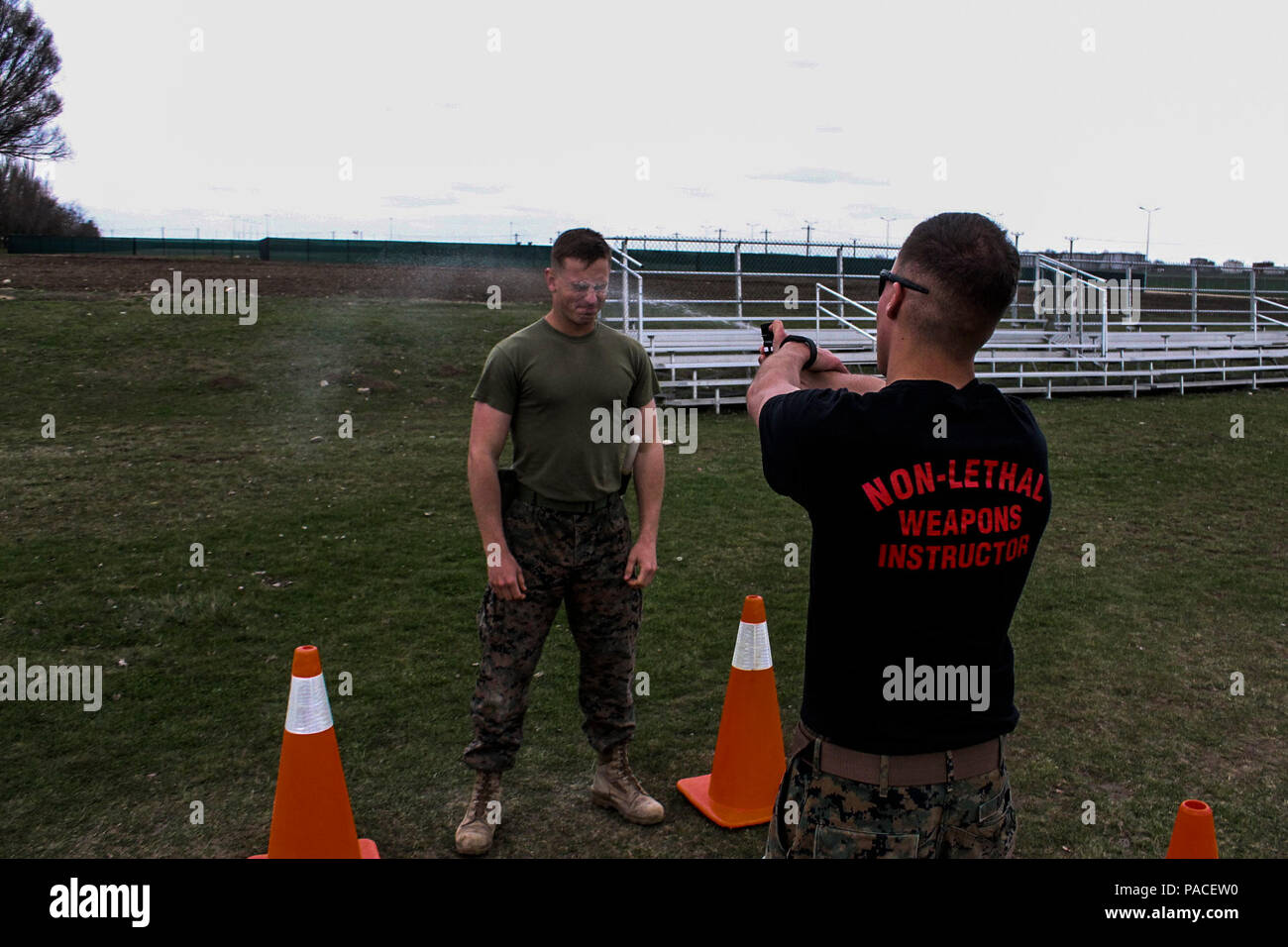 U.S. Marine Corps Cpl. Eric Moore, left, an assault man with Black Sea ...