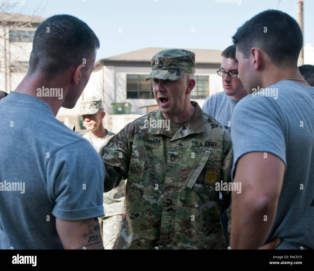 Master Sgt. Keith Buchanan, with the 316th Sustainment Command ...
