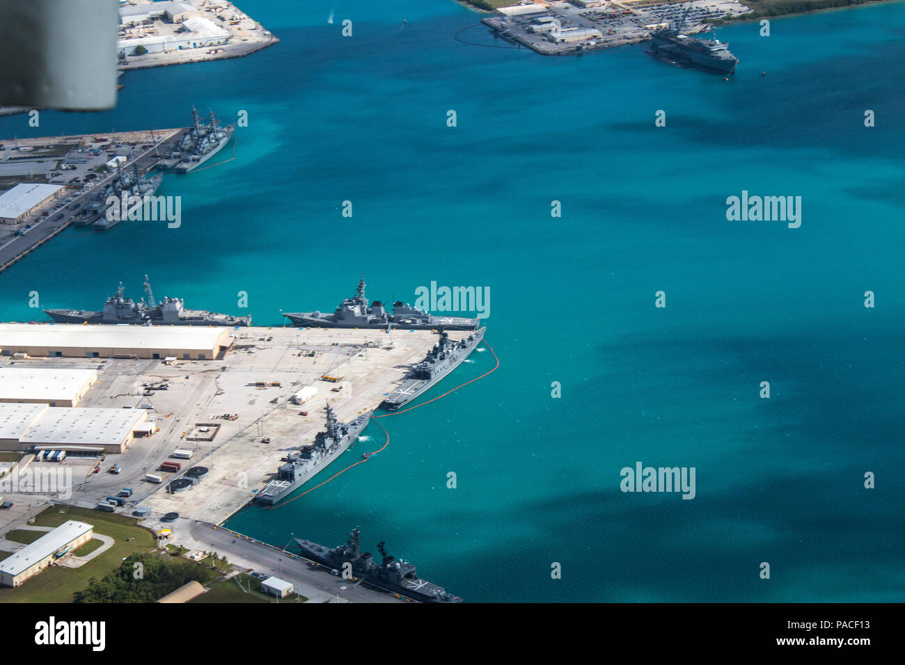 APRA HARBOR, Guam (March 5, 2016) – An aerial view from above U.S ...
