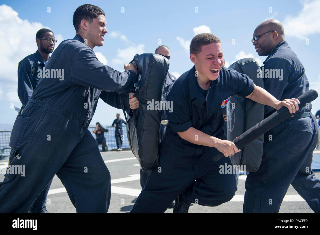 160315-N-ZZ999-167 PHILIPPINE SEA (March 15, 2016) Sailors participate ...