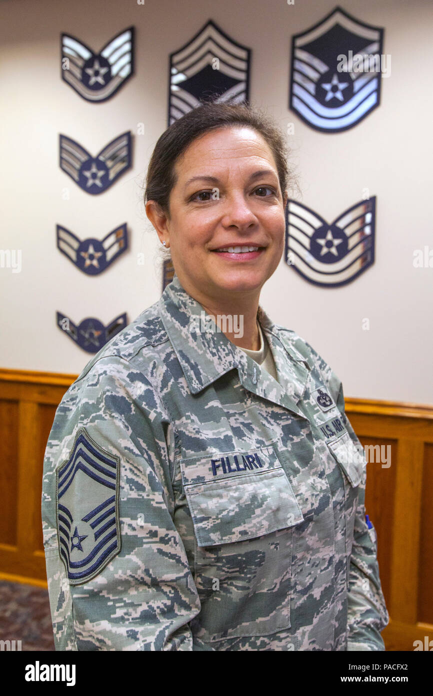 New Jersey State Command Chief Master Sgt. Janeen M. Fillari stands in ...