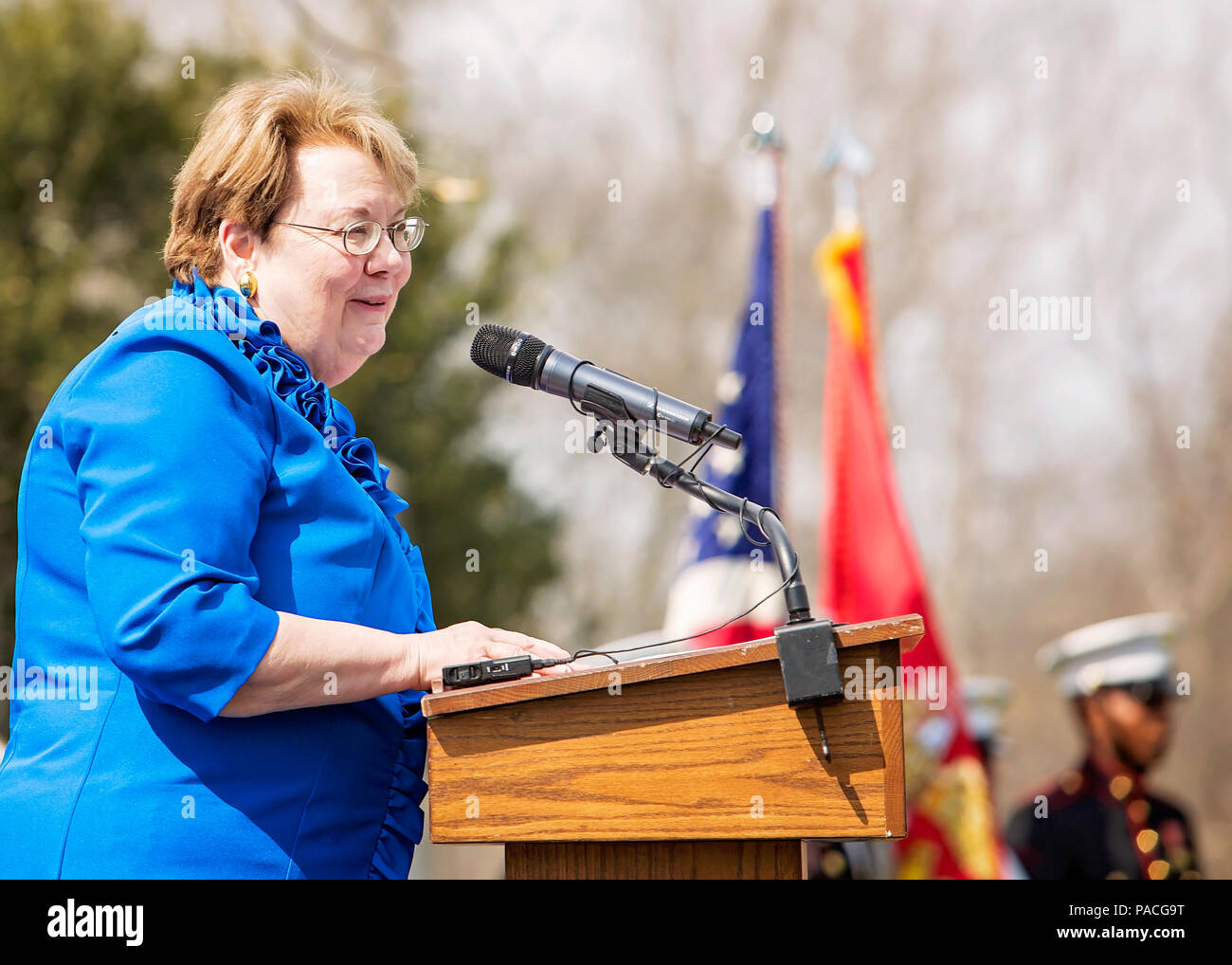 President of the University of Virginia, Teresa Sullivan, speaks at the ...