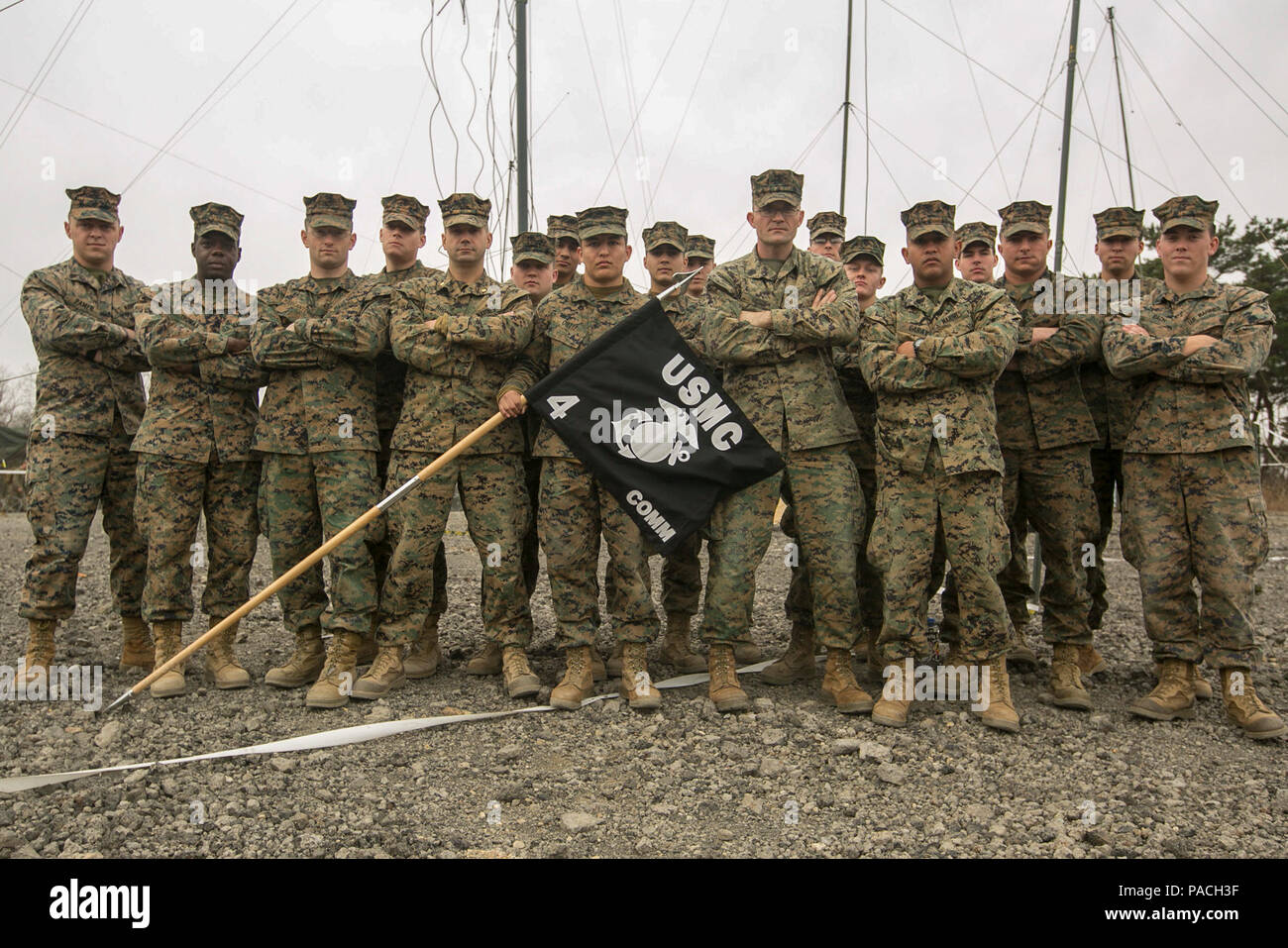Marines from 4th Marine Regiment’s Communication Platoon pose with ...