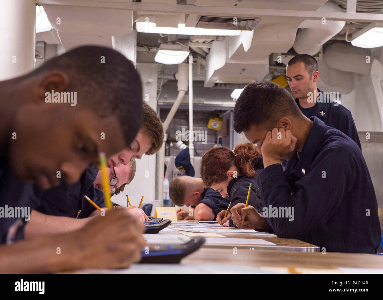 160317-N-GW139-009 WATERS NEAR GUAM (Mar. 17, 2016) - Sailors aboard ...