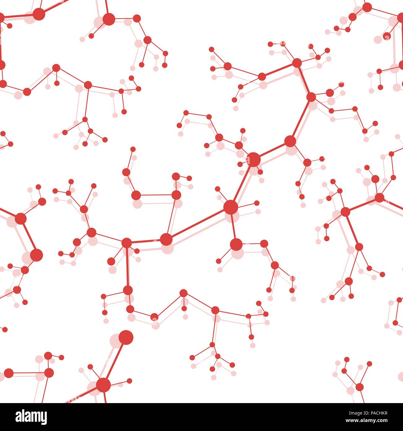 Seamless Pattern With Structures Of Molecules And Communication
