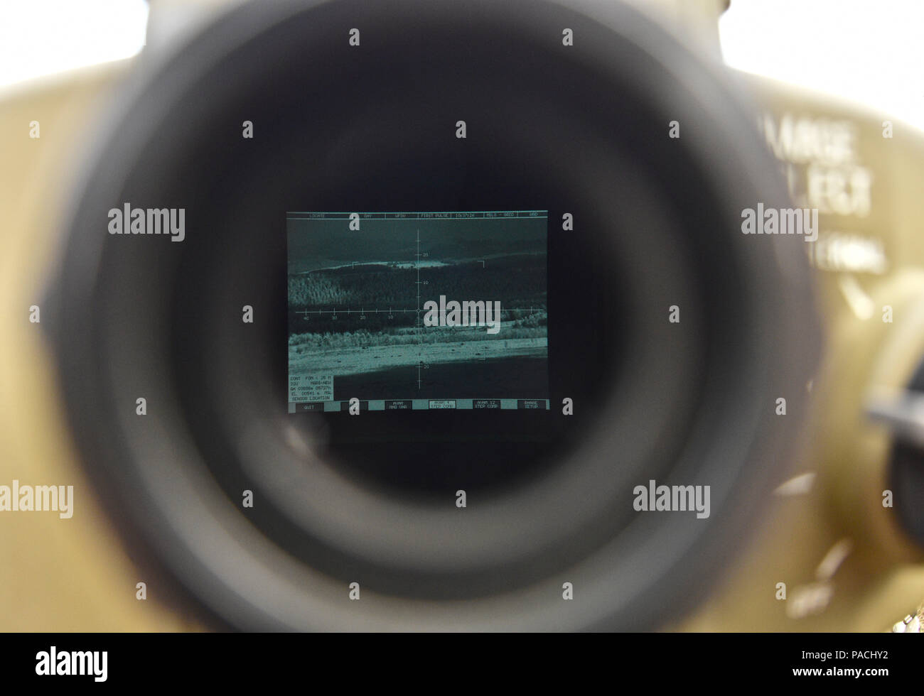 Fields of fire are viewed from an observation point using this, a ...