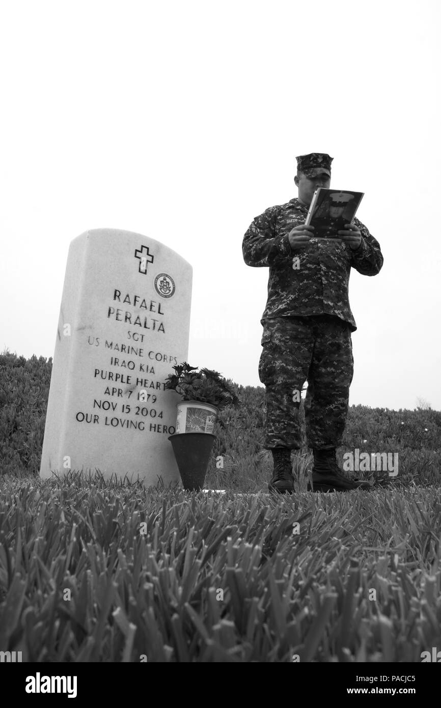 POINT LOMA, Calif. (March 18, 2016) RP1 Smith, assigned to Naval Base Point Loma, reads the ...