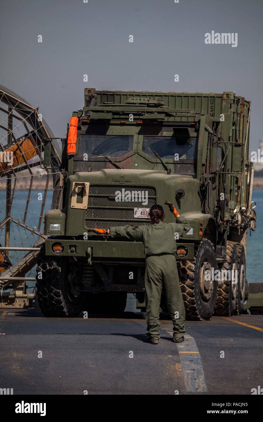 U.S. Navy sailor BM3 Kiana MartinDelCampo, Naval Beach Unit 7(NBU 7 ...