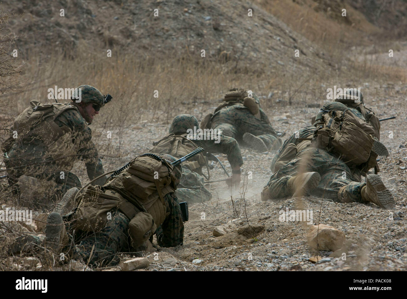 U.S. Marines with Charlie Company, 1st Battalion, 3rd Marine Regiment ...