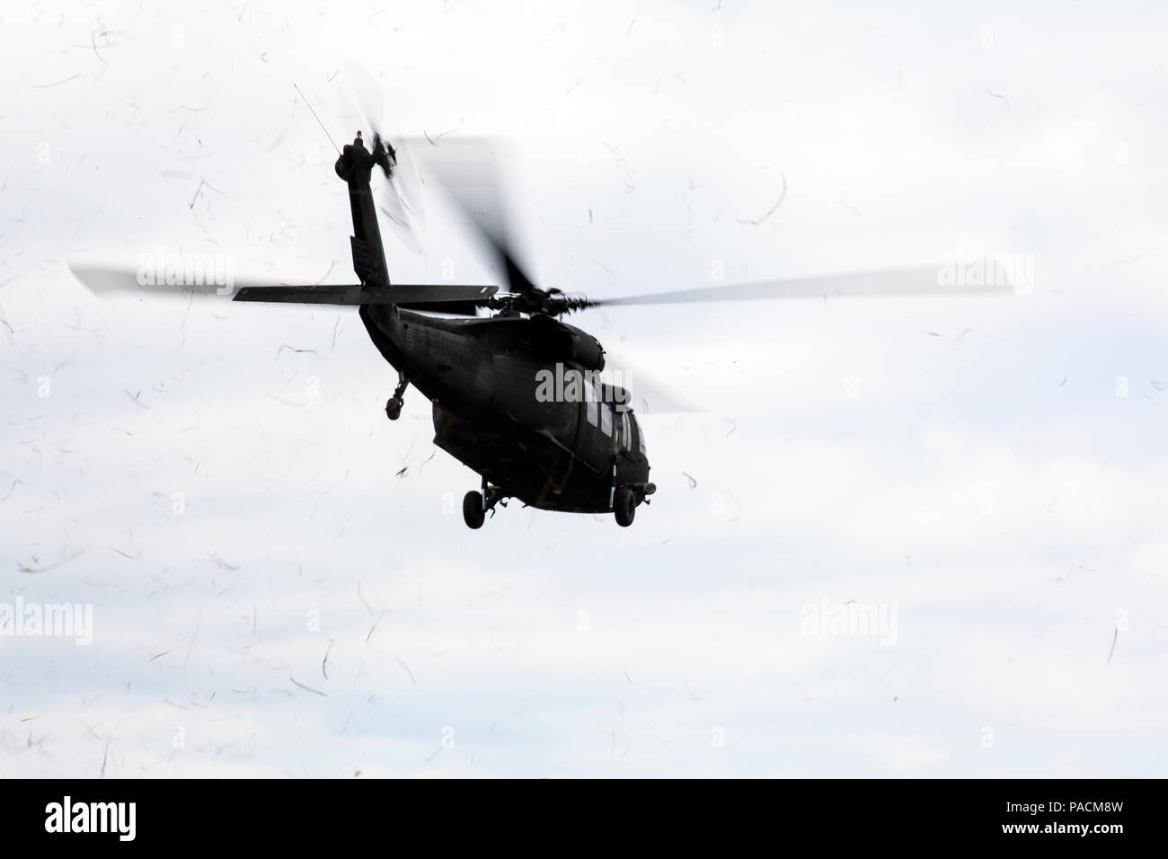 A U.S. Army UH-60 Black Hawk helicopter takes off during Operation ...