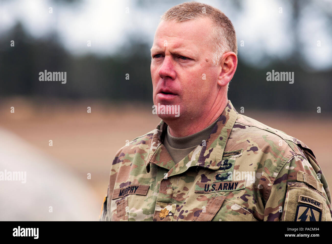 U.S. Army Maj. Cristopher Murphy, Commander of the 982nd Combat Camera ...