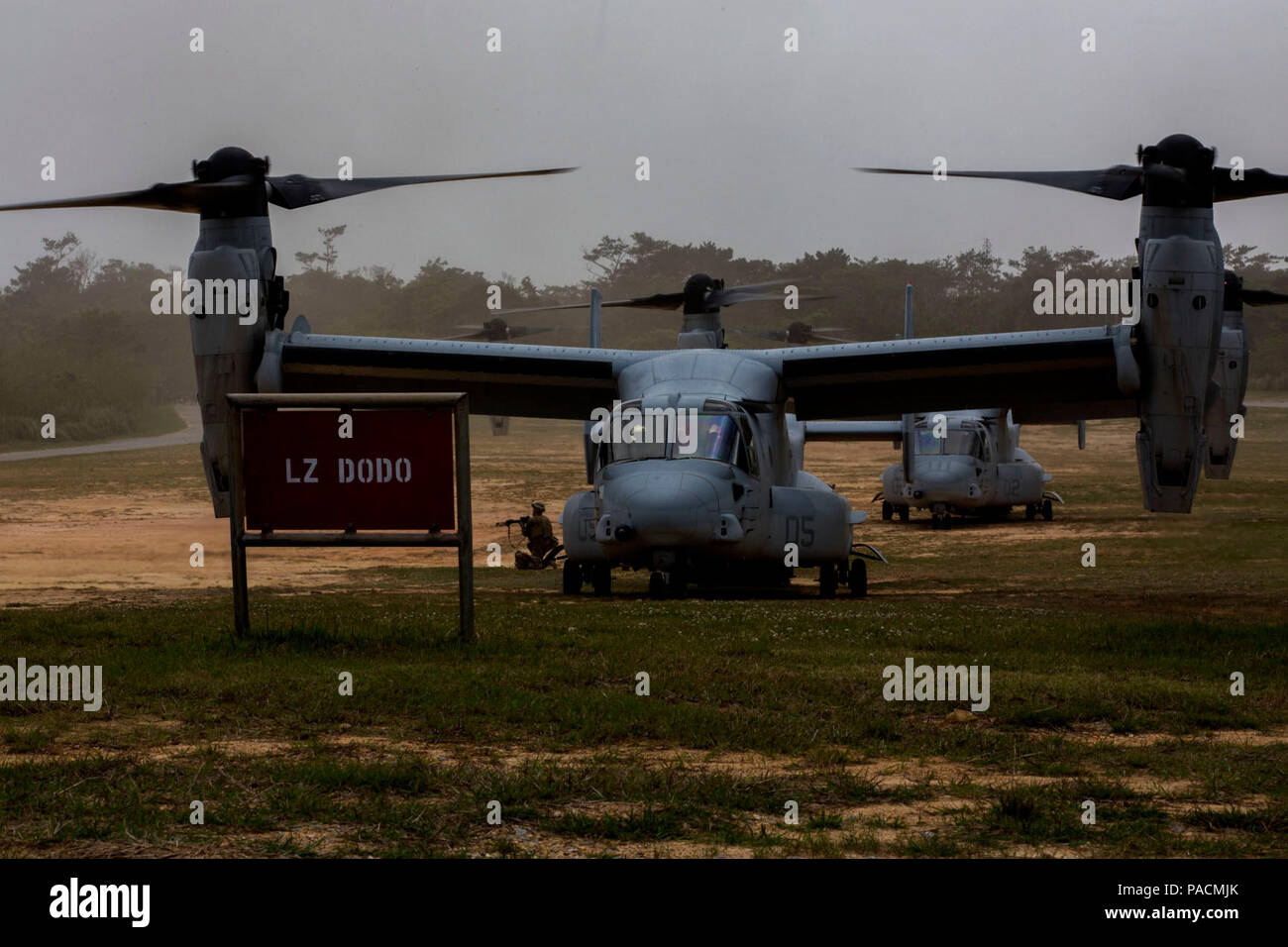 U.S. Marines with Combined Task Force (CTF-13) land in MV-22 Ospreys at ...