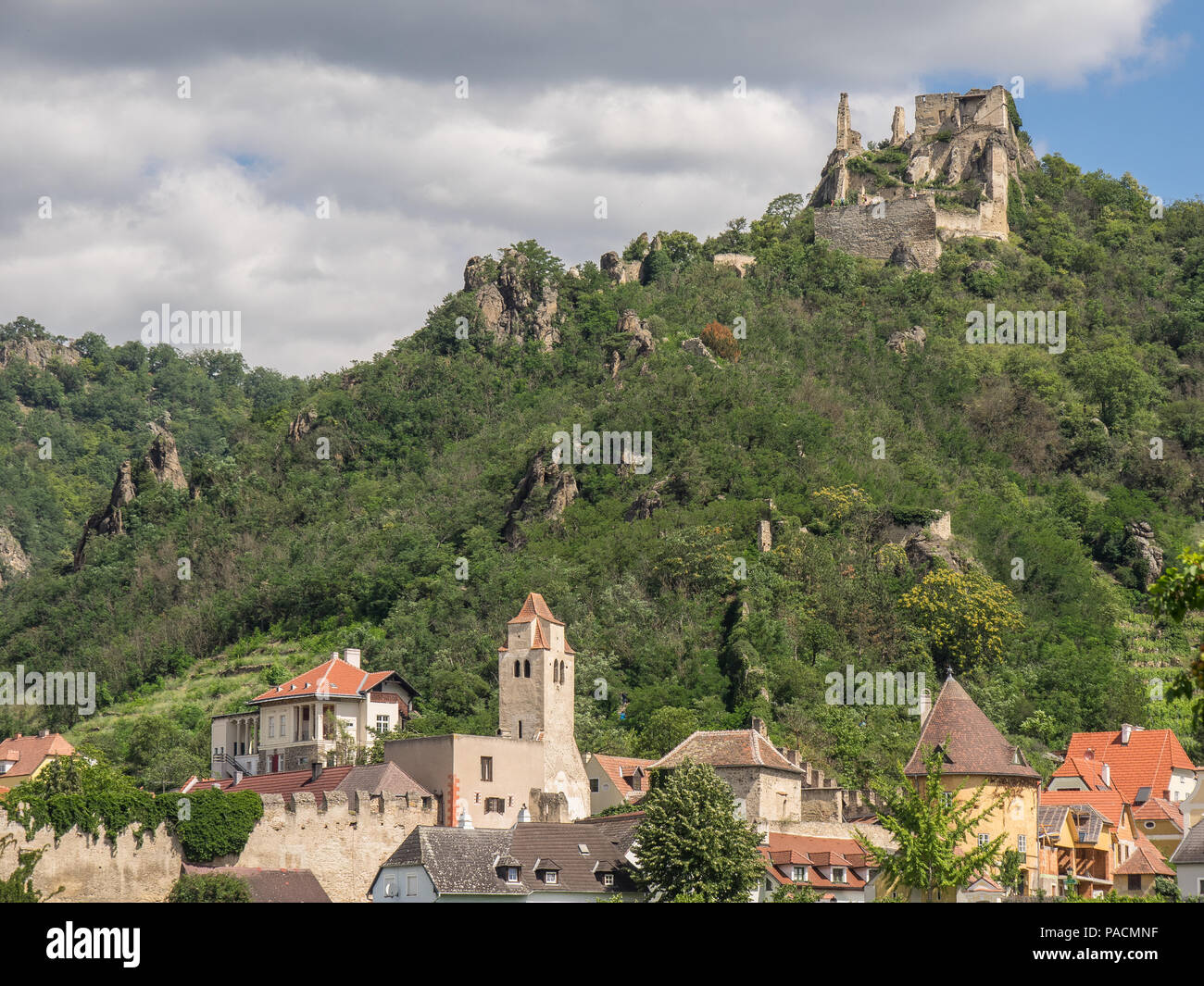 village in the danube valley Stock Photo - Alamy