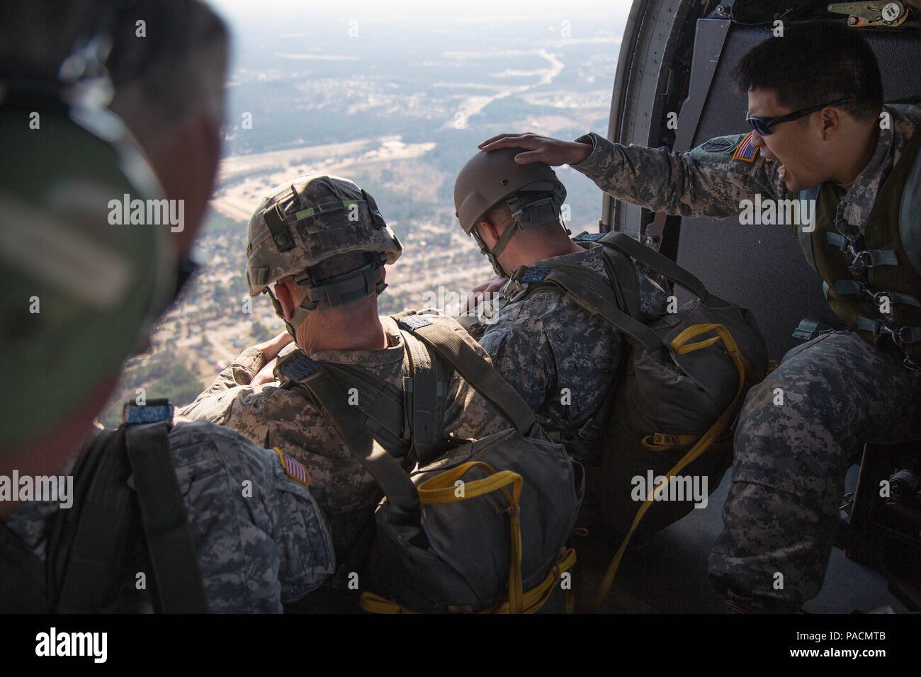 A U.S. Army jumpmaster, assigned to the U.S. Army John F. Kennedy ...