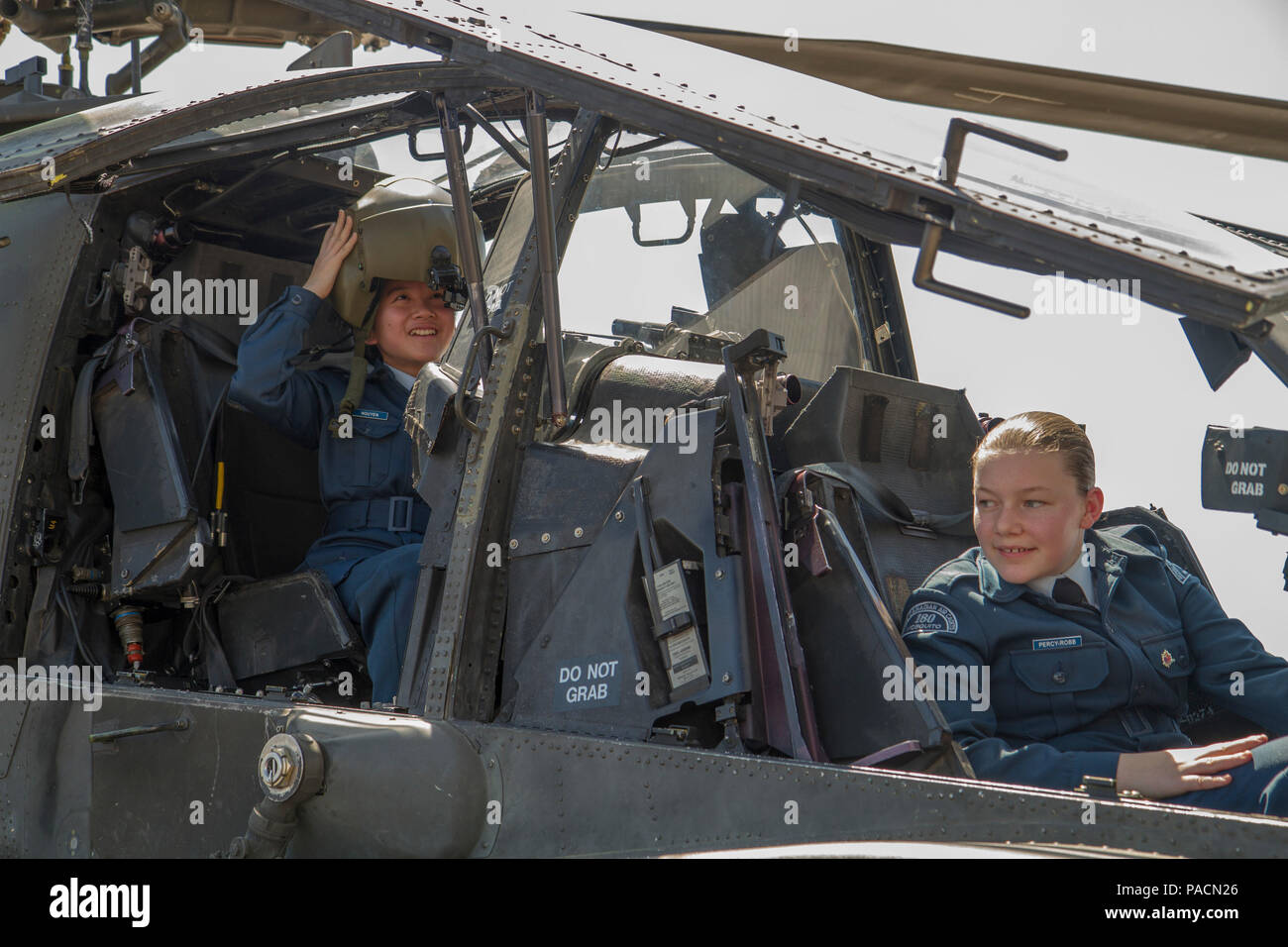 Cadets from the 180th Mosquito Squadron, Royal Canadian Air Cadets sit ...