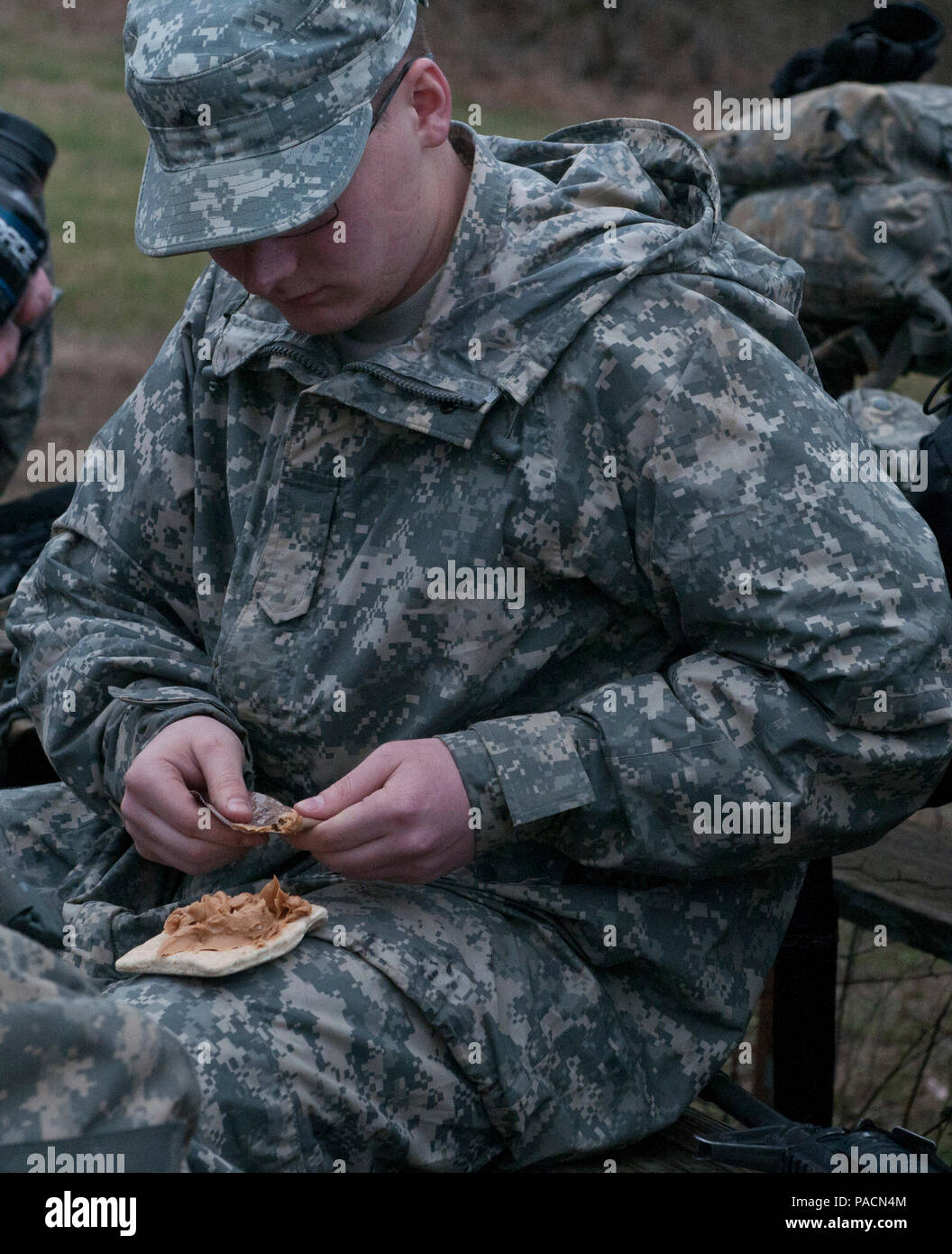 Lunch break - A U.S. Army Reserve Soldier with the 478th Engineer ...
