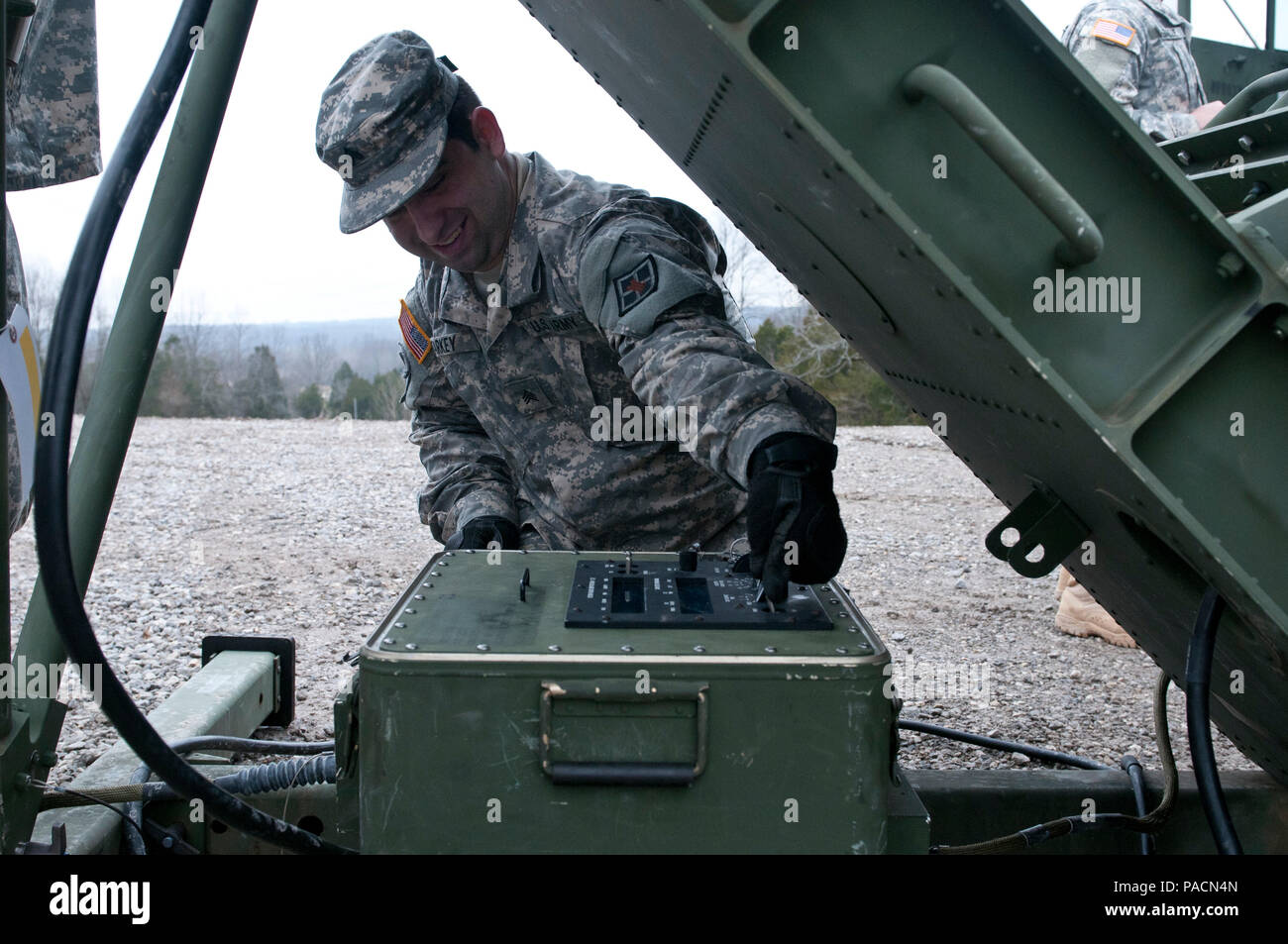 Computer support - U.S. Army Reserve Sgt. Grady Starkey, 369th Engineer ...