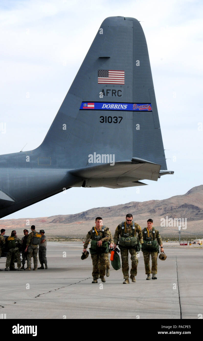 Members of the 414th Combat Training Squadron, Nellis Air Force Base ...