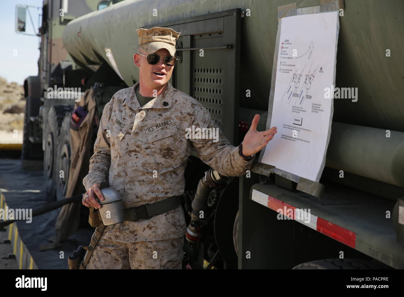 U.S. Marine Corps Staff Sgt. Johnathan Furniss, fuels staff non ...