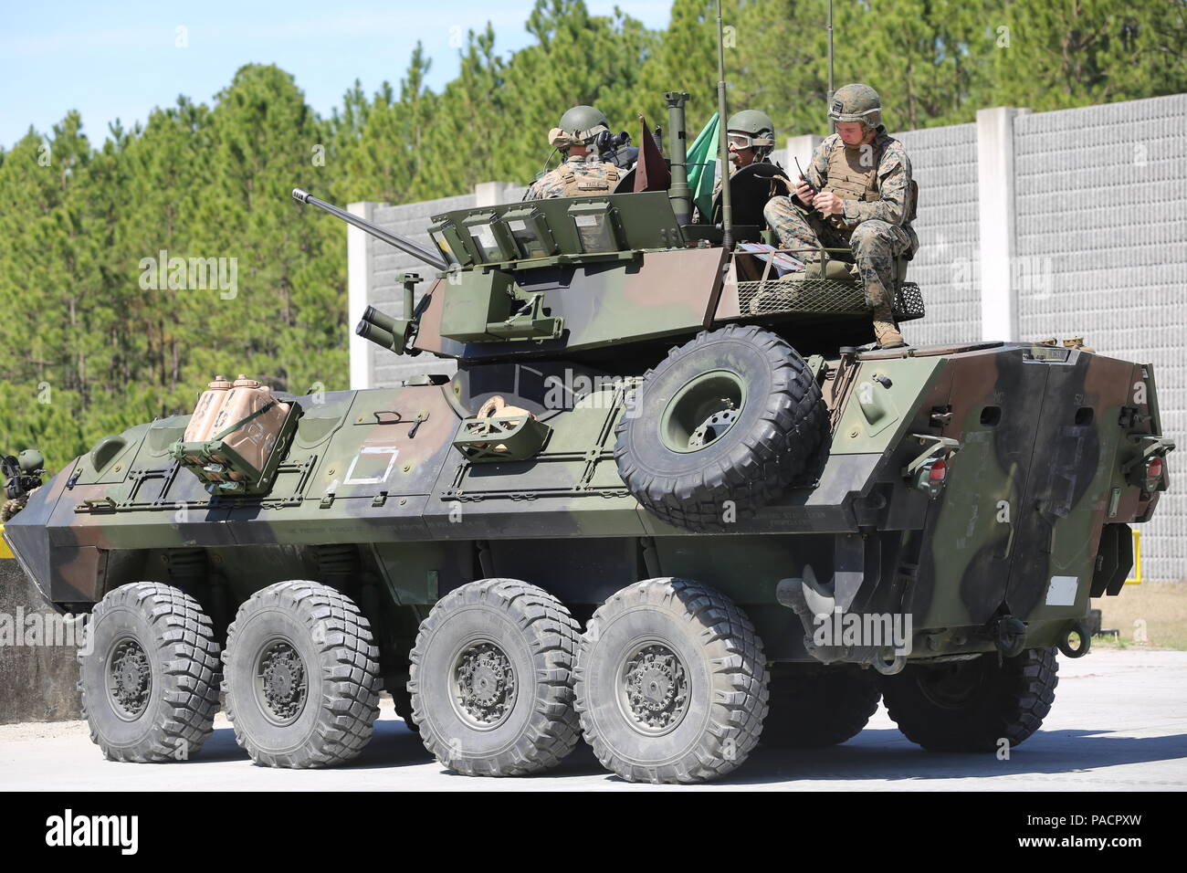 Marines operating a Light Armored Vehicle with 2nd Light Armored ...
