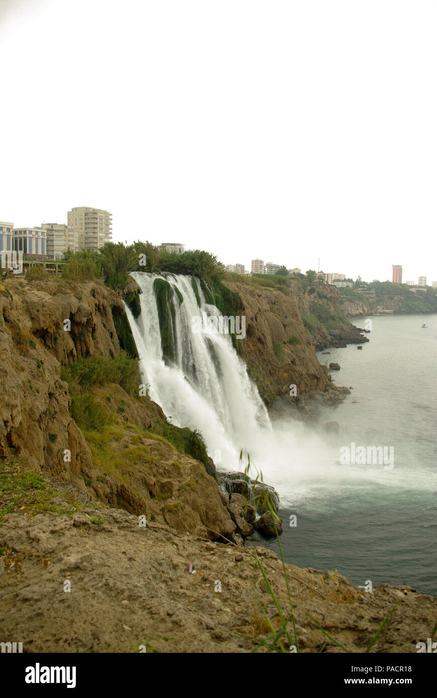 Waterfall cascades from ravine in Turkey Stock Photo - Alamy