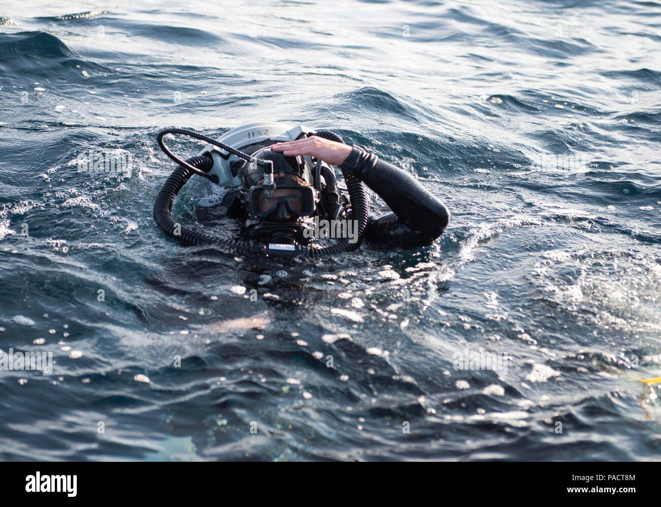 ATLANTIC OCEAN (Aug. 16, 2017) A Sailor assigned to Explosive Ordnance ...