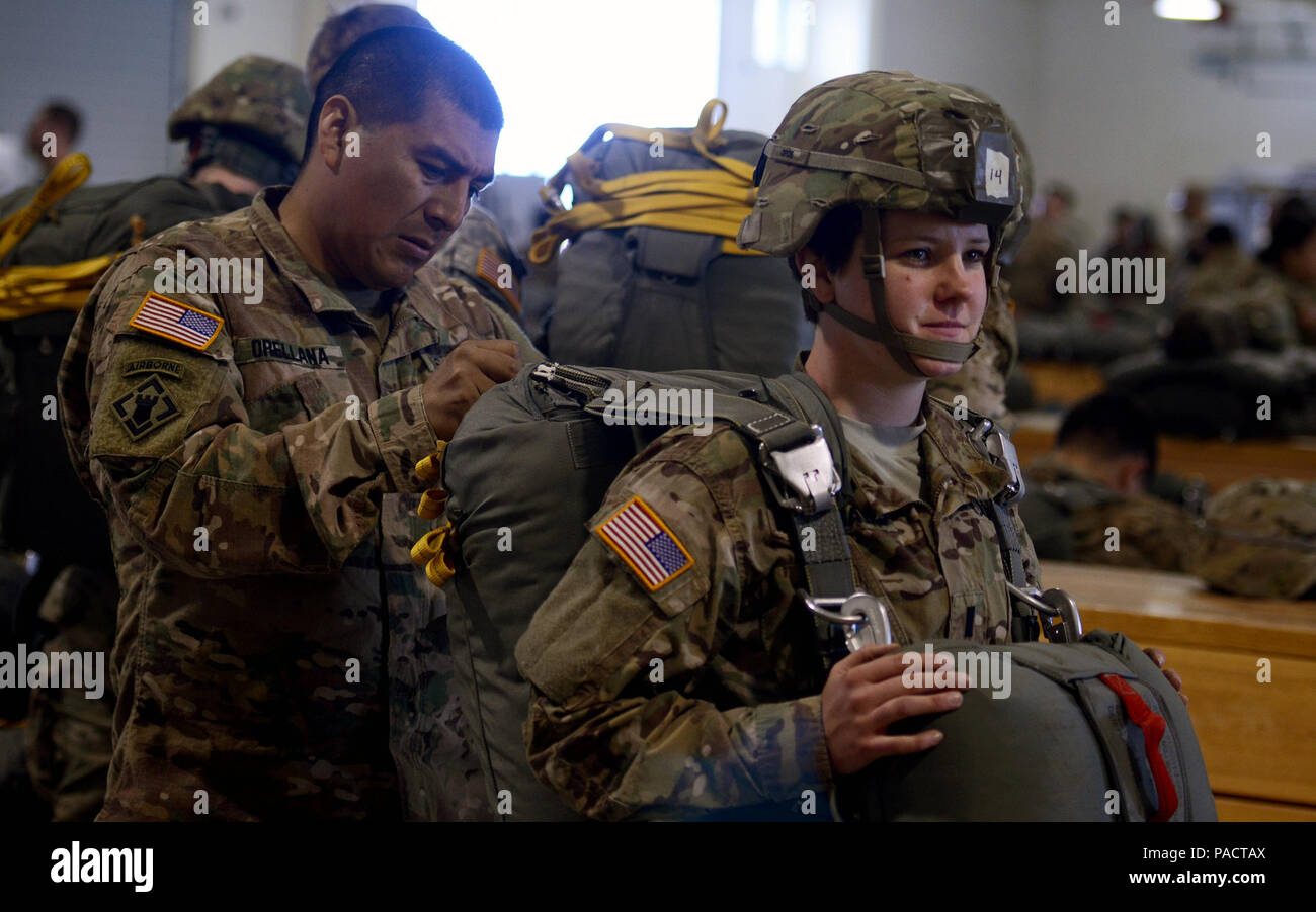 First Lt. Cassandra McDonald, right, a platoon leader assigned to 54th ...
