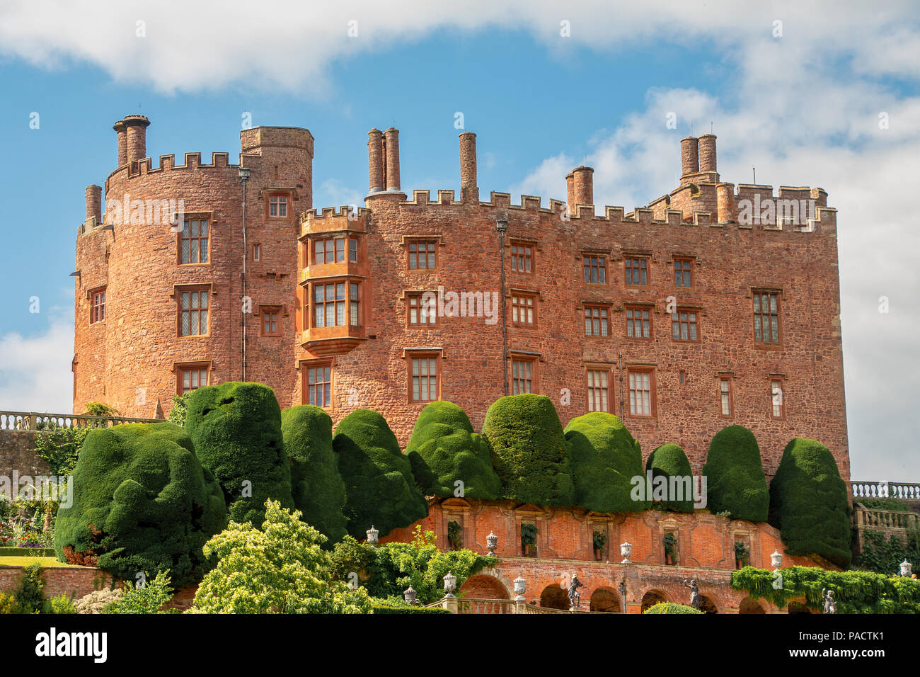 View of Powys castle in Welshpool Stock Photo - Alamy