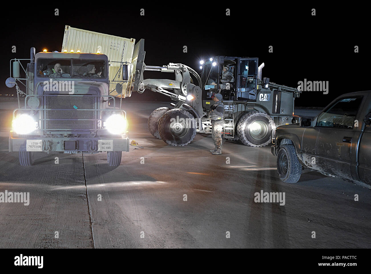 Airmen from the 821st Contingency Response Squadron conduct cargo ...