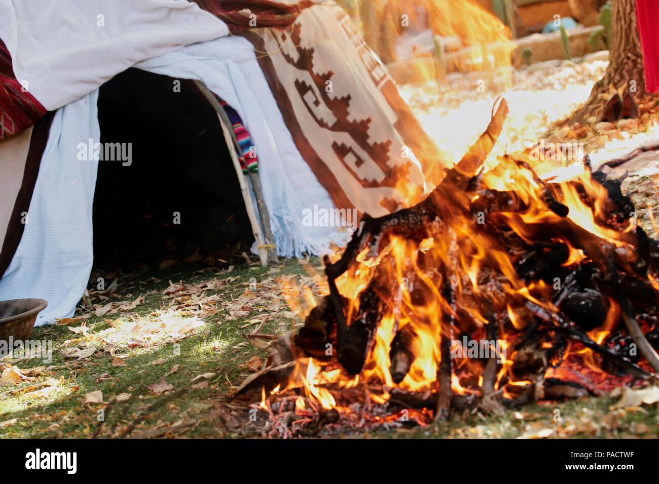 MENDOZA, ARGENTINE, April 27, 2013. Temazcal in Mendoza, it is a steam ...