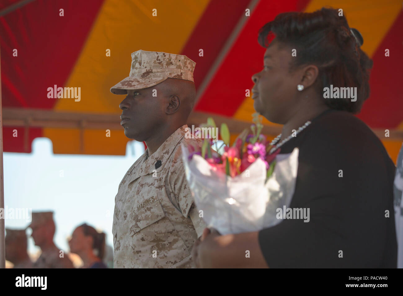 Sgt. Maj. Marcus A. Chestnut, incoming battalion sergeant major, 3rd ...