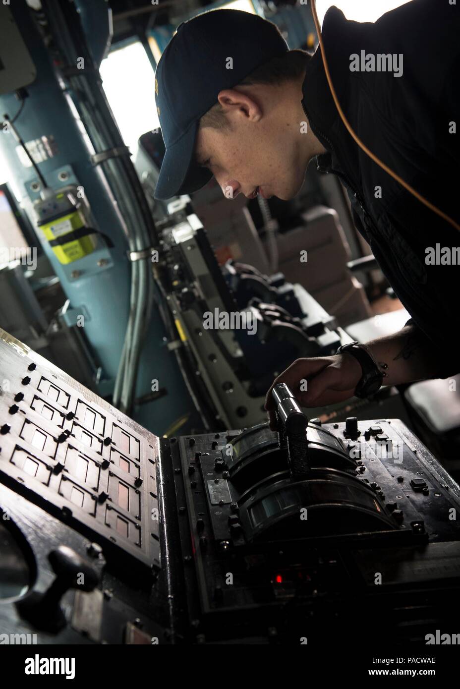 160323-N-FQ994-032 MEDITERRANEAN SEA (March 23, 2016) Seaman Hunter ...