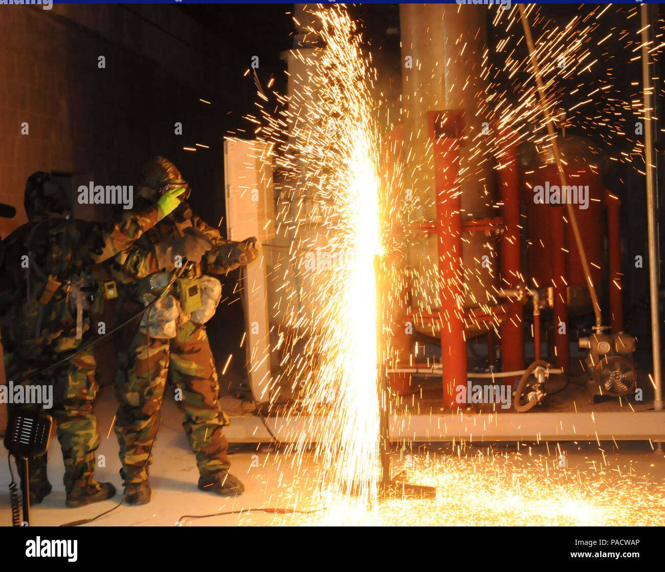 Staff Sgt. John Ross and Spc. Alex Spears, both with 501st Chemical ...