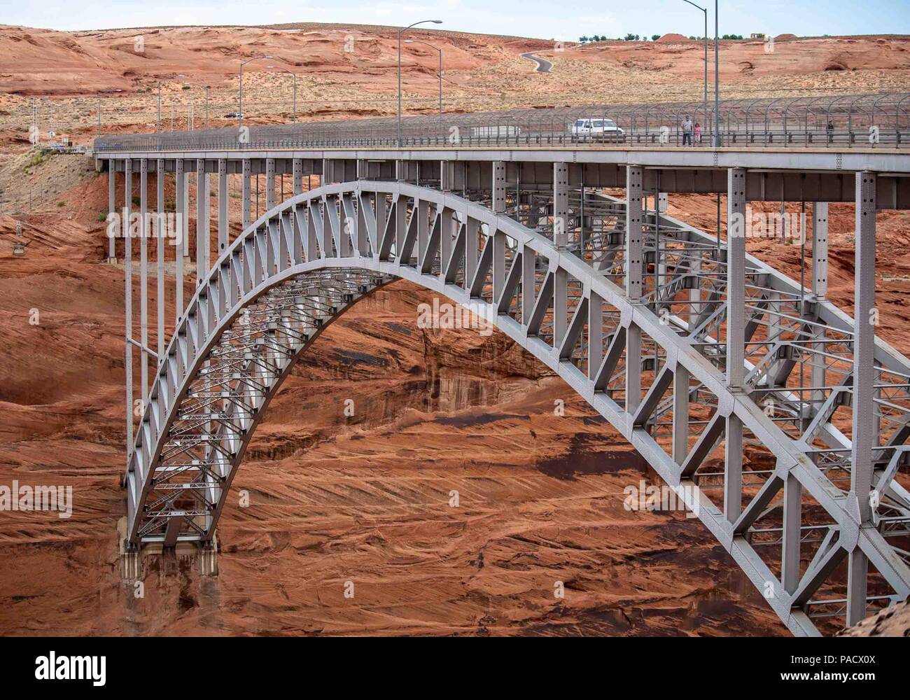 Arizona, USA. 30th May, 2018. The steel arch Glen Canyon Dam Bridge in ...