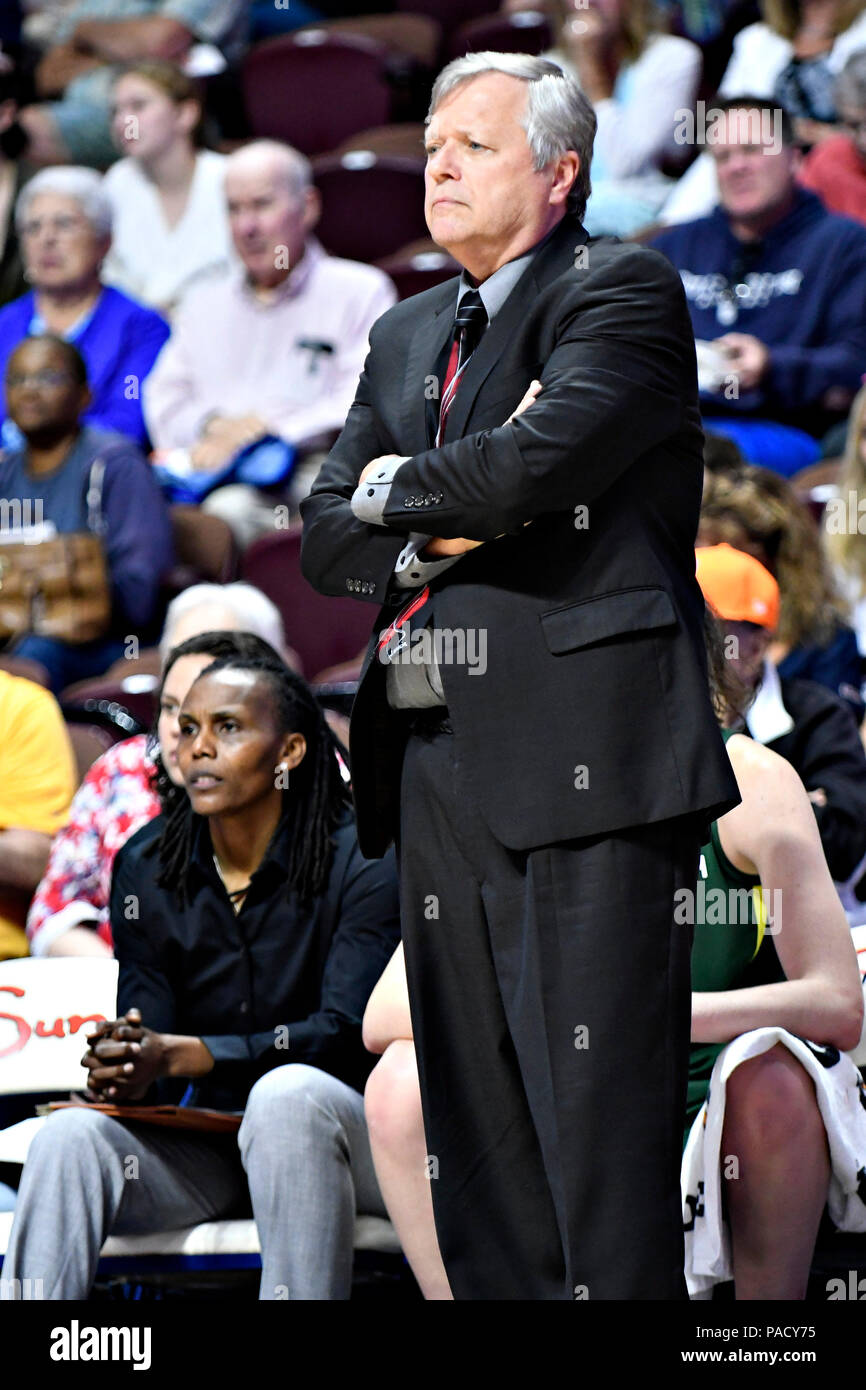 Connecticut, USA. 20th July, 2018. Seattle Head Coach, Dan Hughes ...