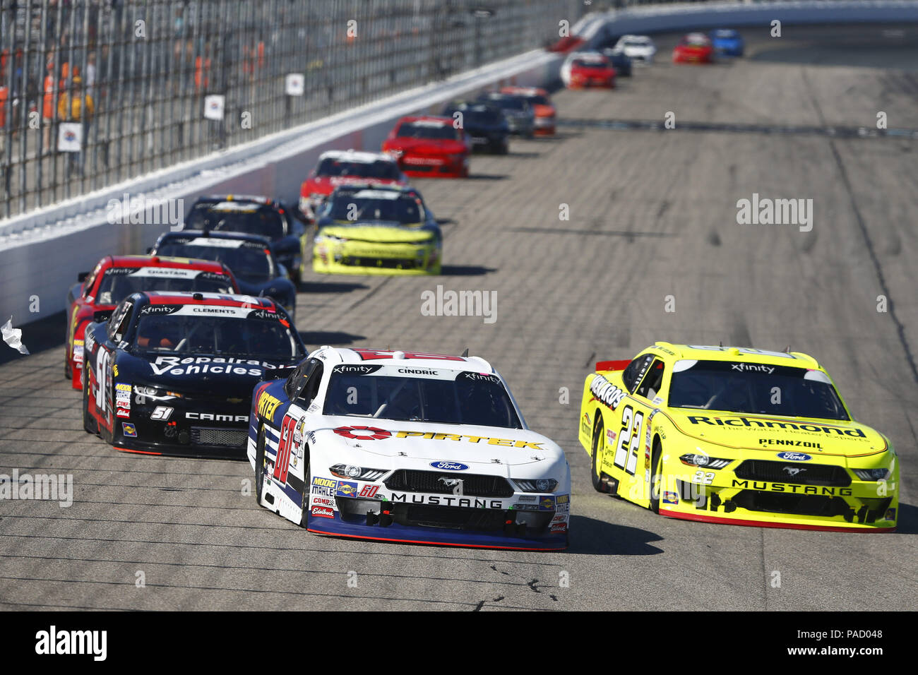 Loudon, New Hampshire, USA. 21st July, 2018. Austin Cindric (60) brings ...