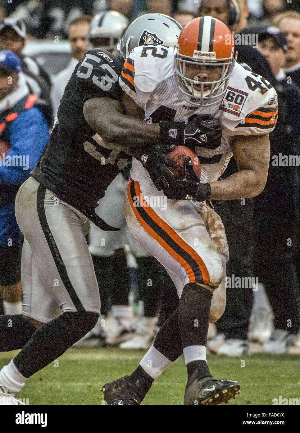 Oakland, California, USA. 1st Oct, 2006. Oakland Raiders linebacker ...