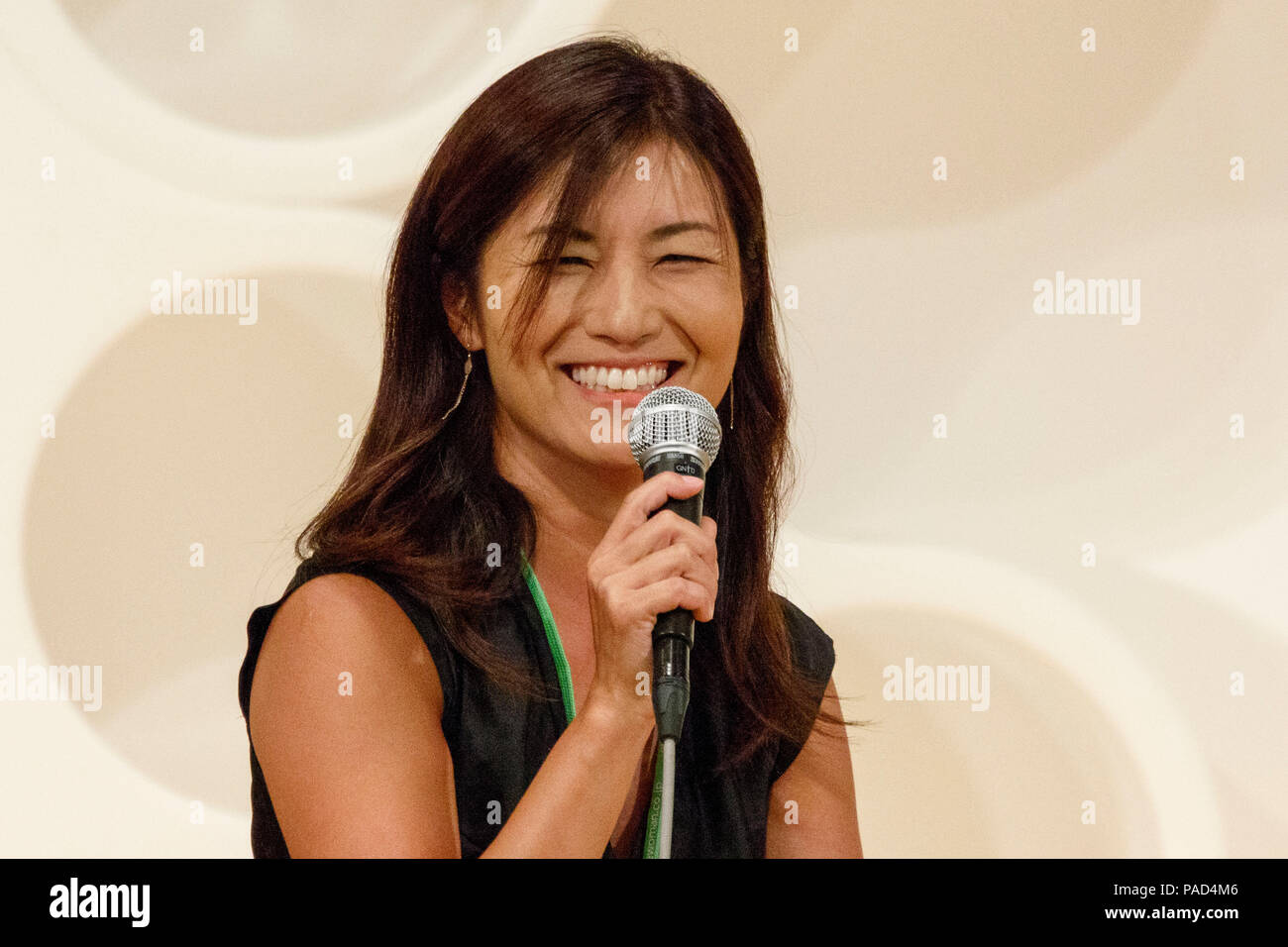 Tokyo, Japan. 22nd July, 2018. Minori Takao NHK World News Anchor ...