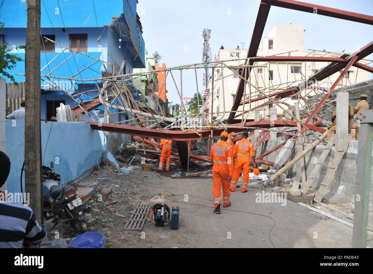 Chennai, India. 22nd July, 2018. Members of National Disaster Response ...