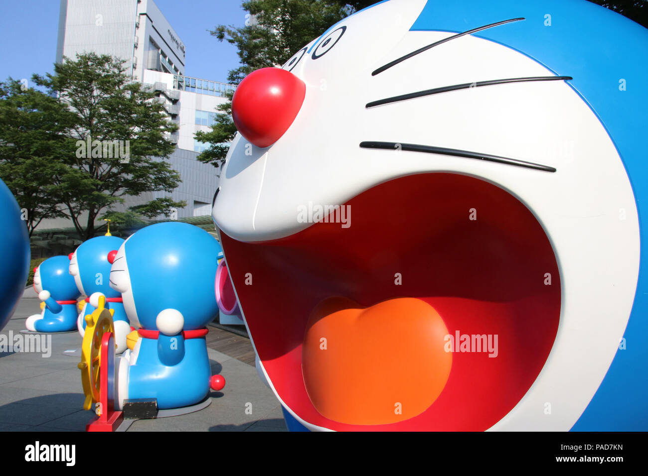 Tokyo, Japan. 21st July, 2018. Popular animation character Doraemon ...